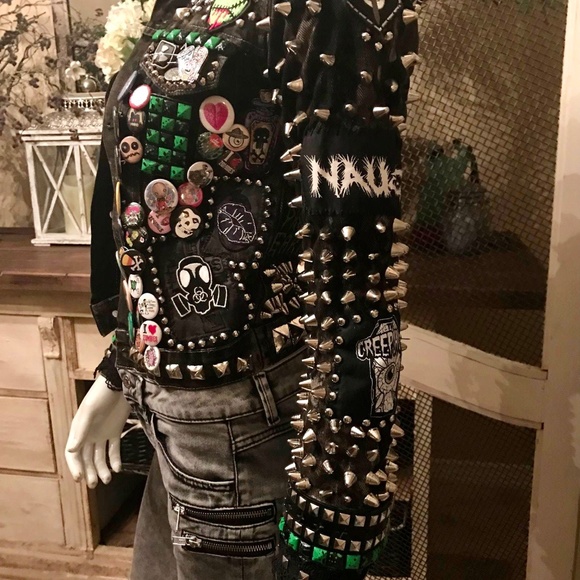 Hand Crafted | Jackets & Coats | Designer Studded Zombie Punk Denim ...